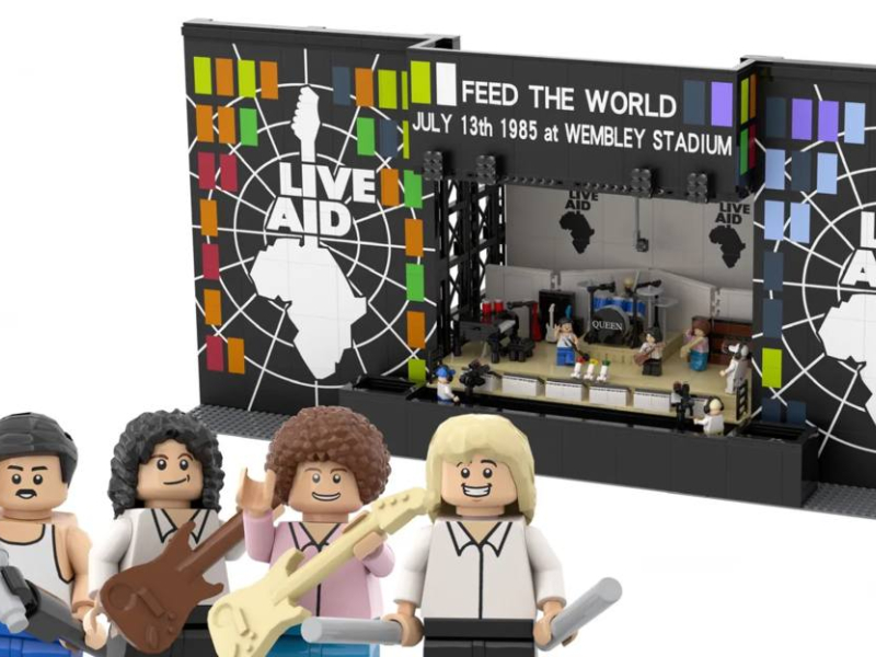 Este increíble set de Lego que representa Queen en el Live Aid