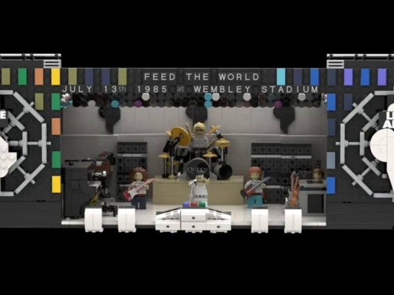 Este increíble set de Lego que representa Queen en el Live Aid