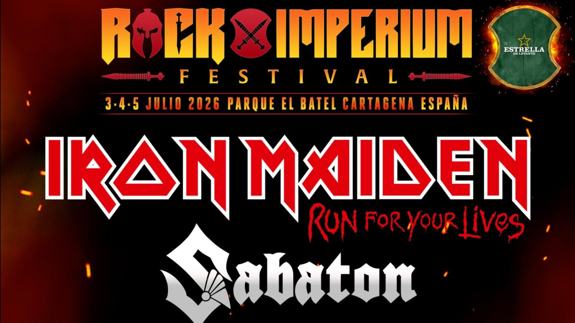 Iron Maiden, cabeza de cartel del Rock Imperium 2026: Sabaton, H.E.A.T ...